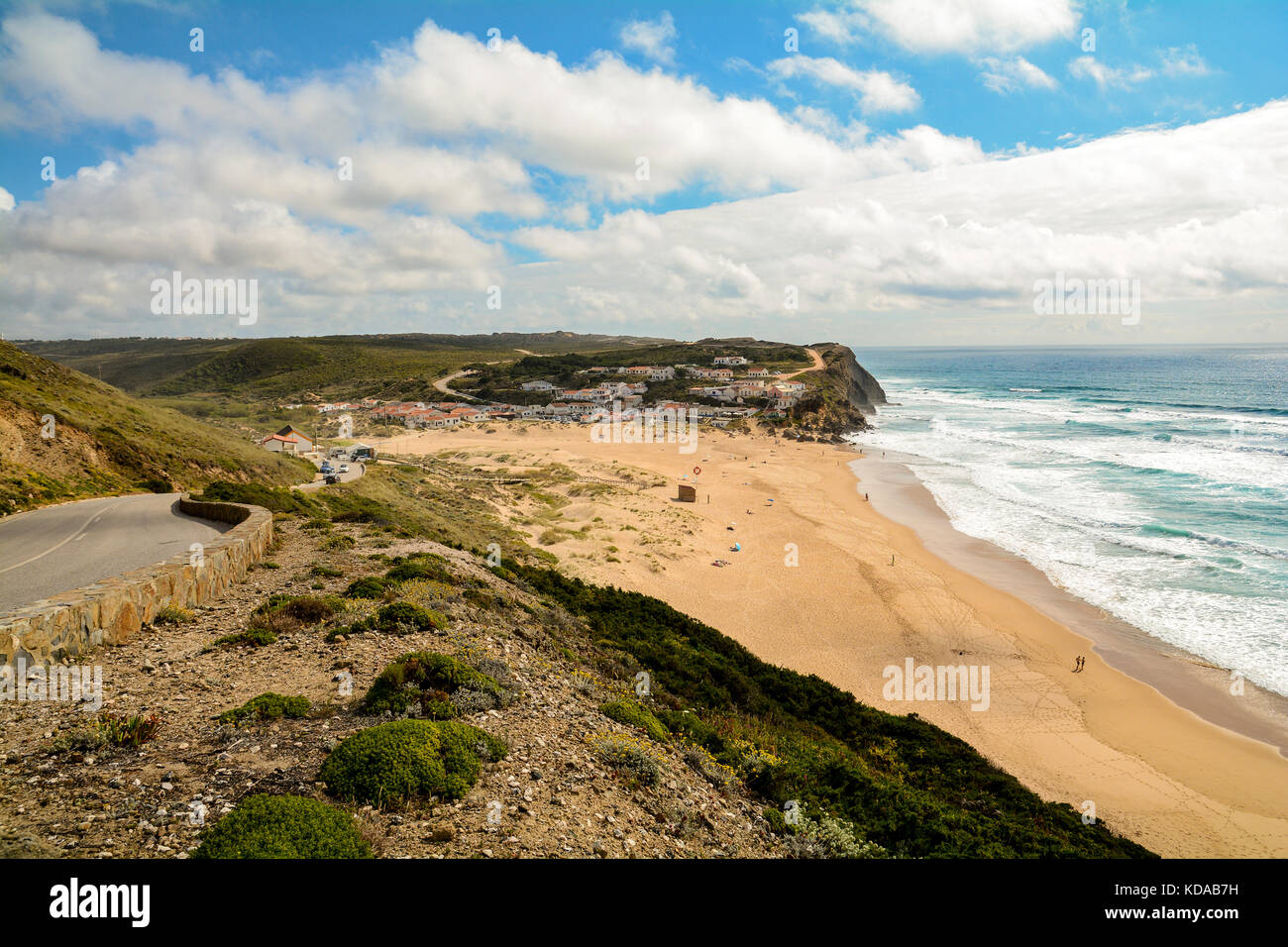 Algarve: Surfer beach Praia Monte Clerigo near Aljezur, Costa Vicentina ...