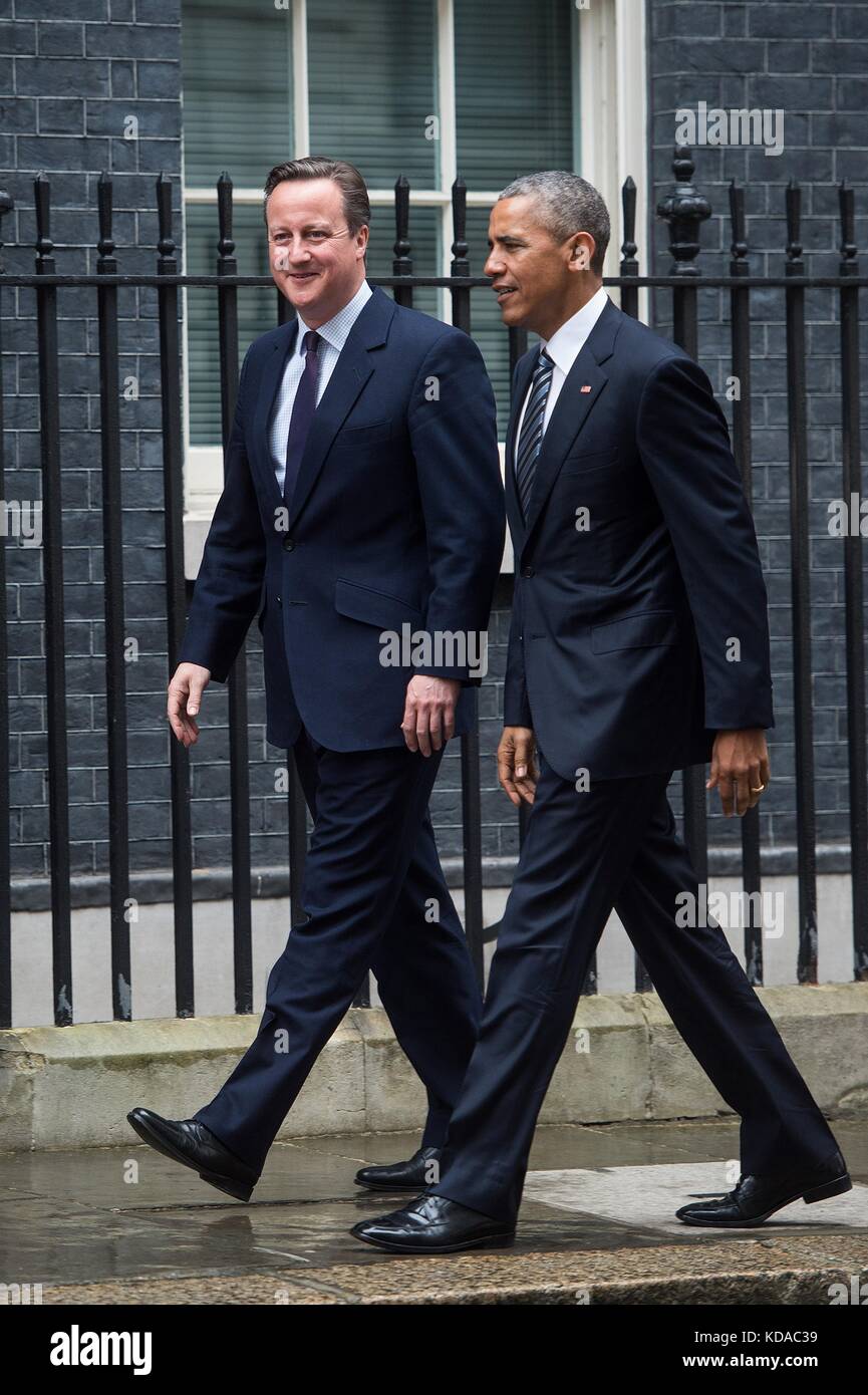 U.S. President Barack Obama meets with UK Prime Minister David Cameron ...