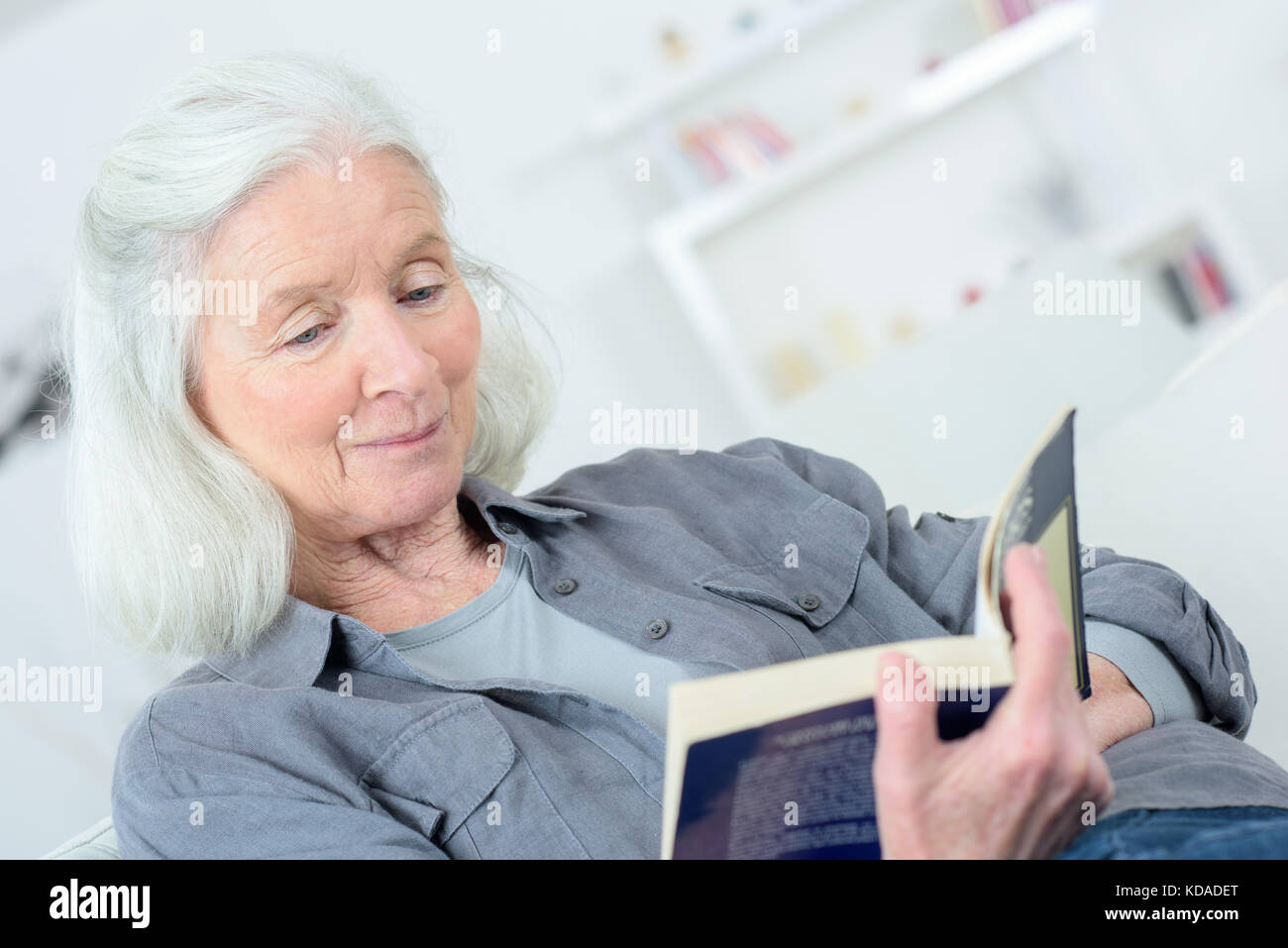 Old lady studying hi-res stock photography and images - Alamy