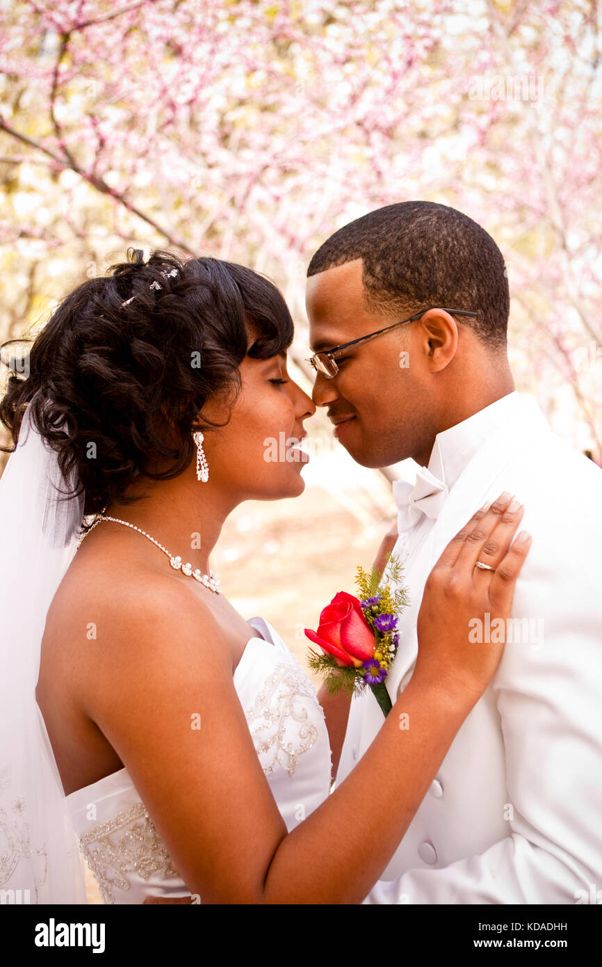 Bride and groom on their wedding day Stock Photo - Alamy