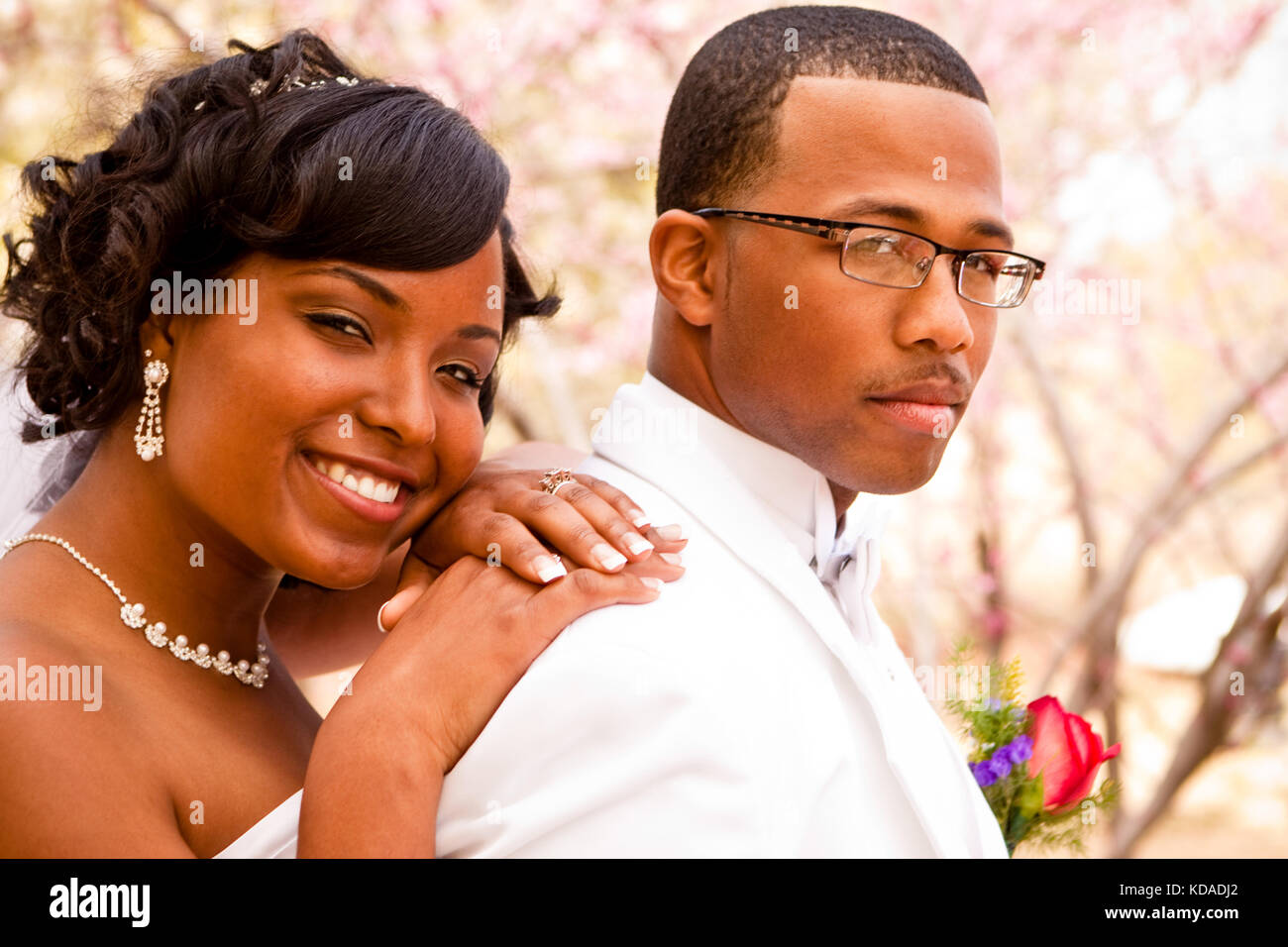 Bride and groom on their wedding day Stock Photo - Alamy