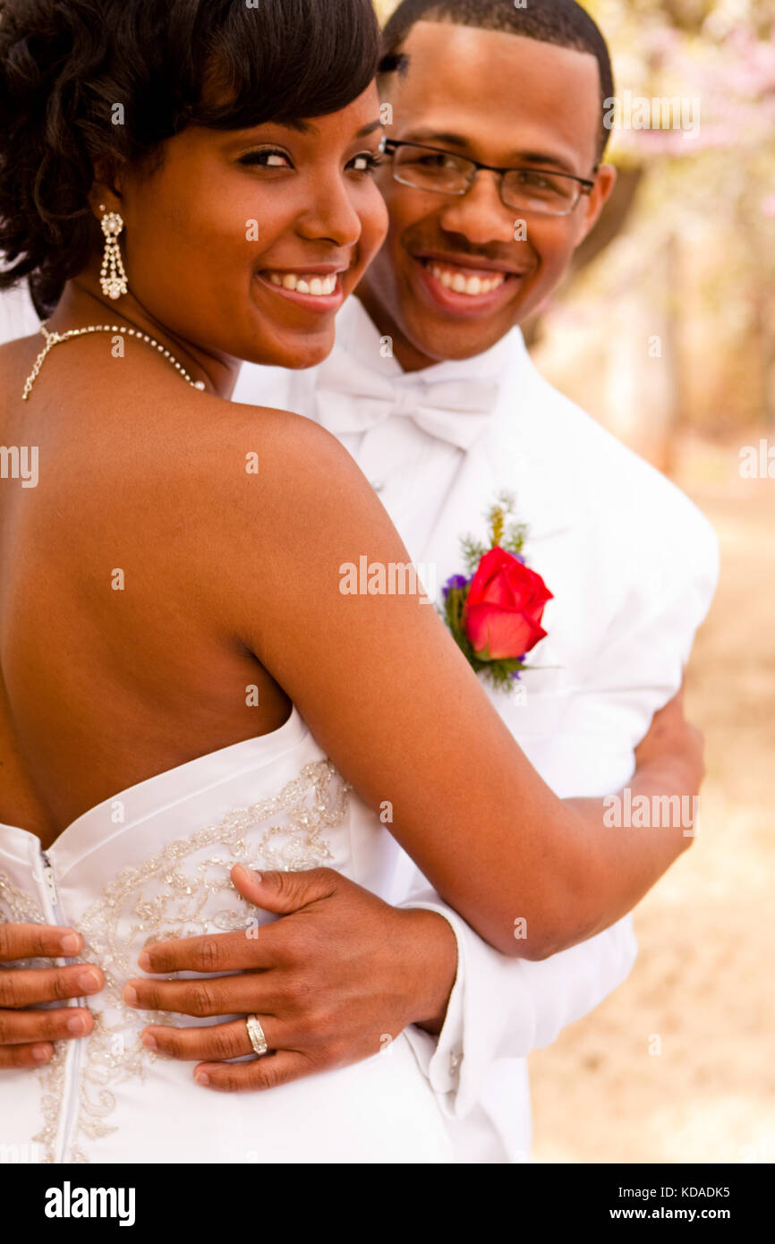 Bride and groom on their wedding day Stock Photo - Alamy