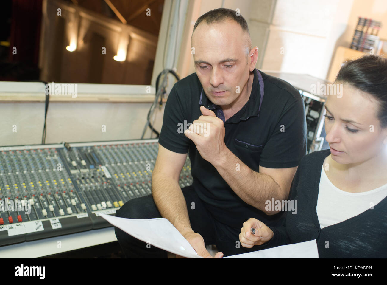 sound engineers at work Stock Photo - Alamy