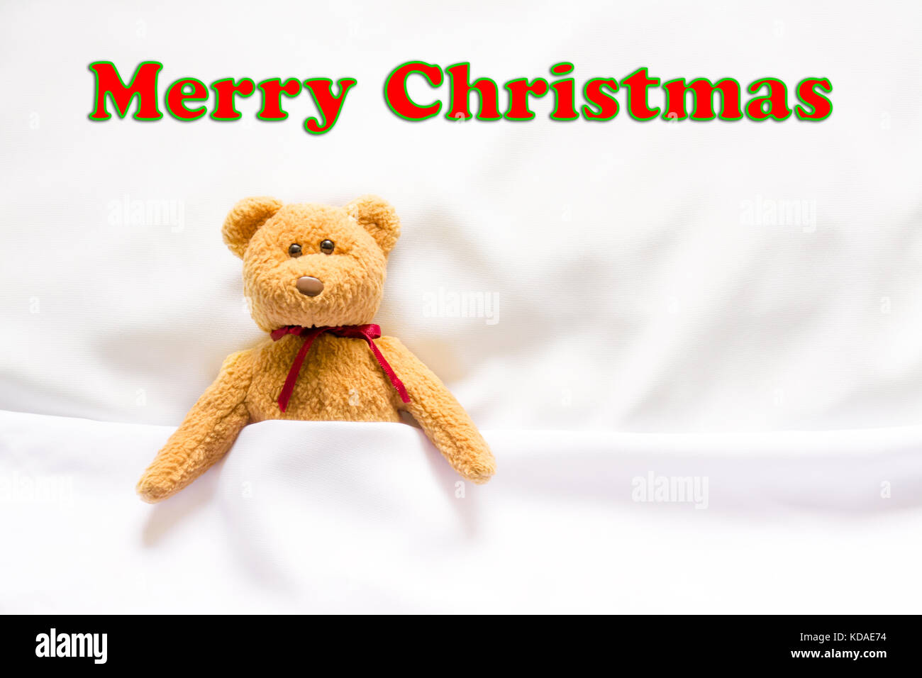 teddy bear message "Merry Christmas Stock Photo - Alamy