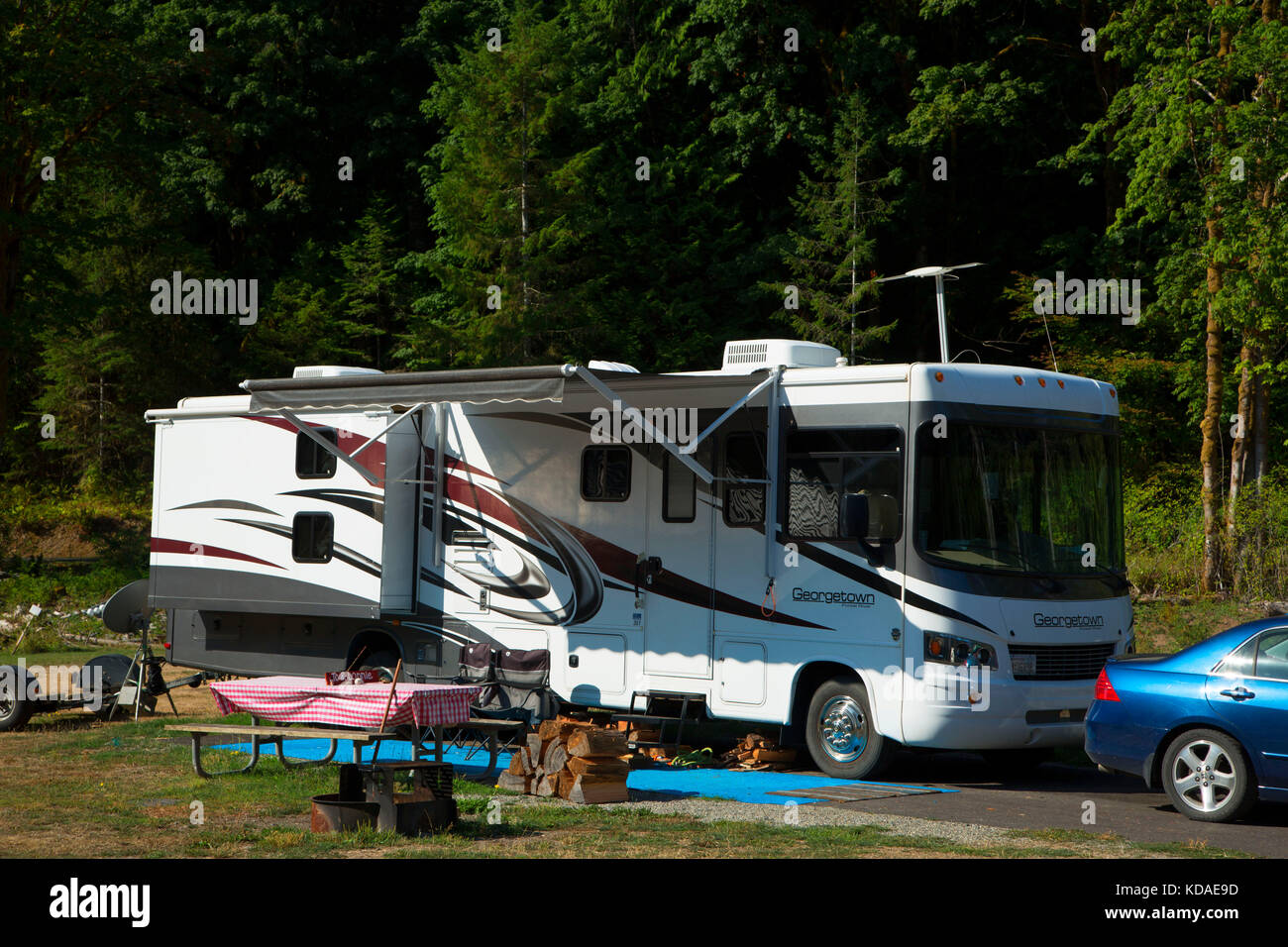 Motorhome, Dosewallips State Park, Washington Stock Photo - Alamy