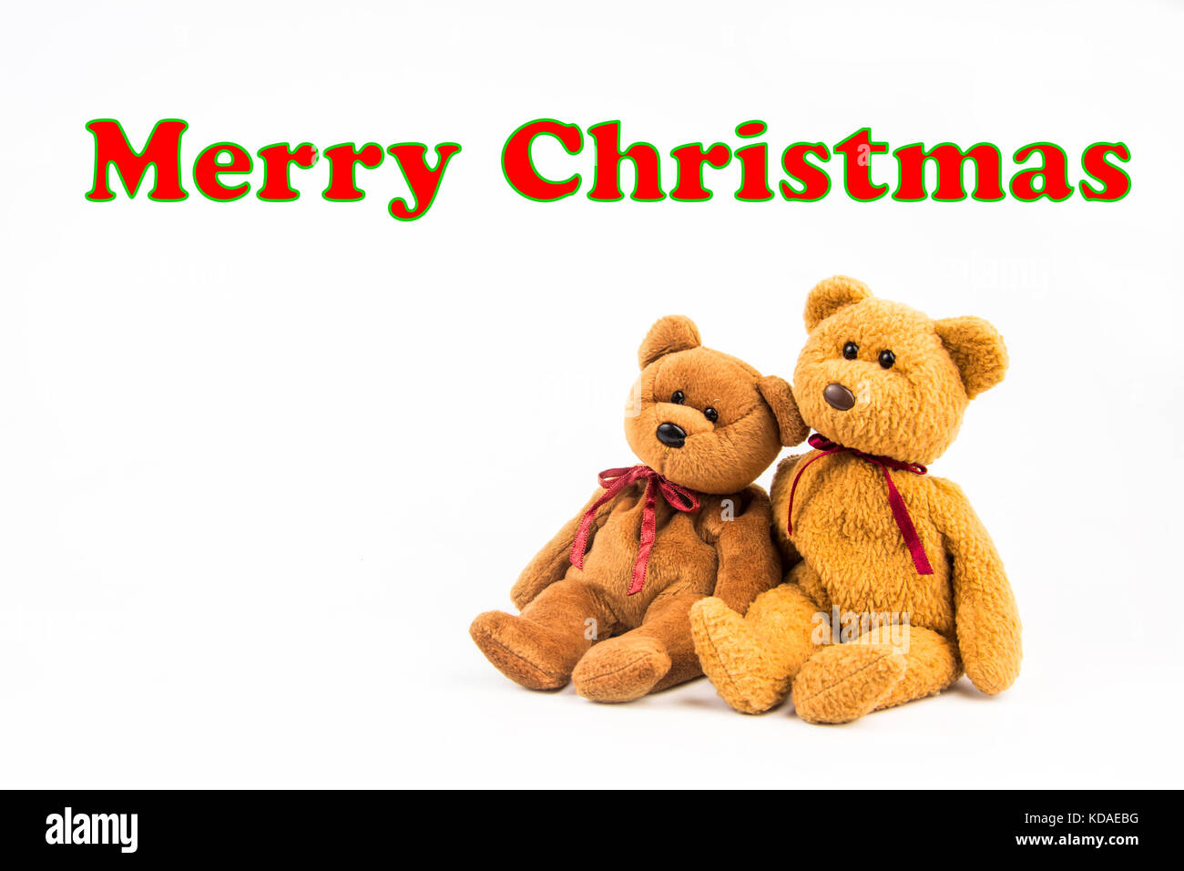 teddy bear message "Merry Christmas Stock Photo - Alamy