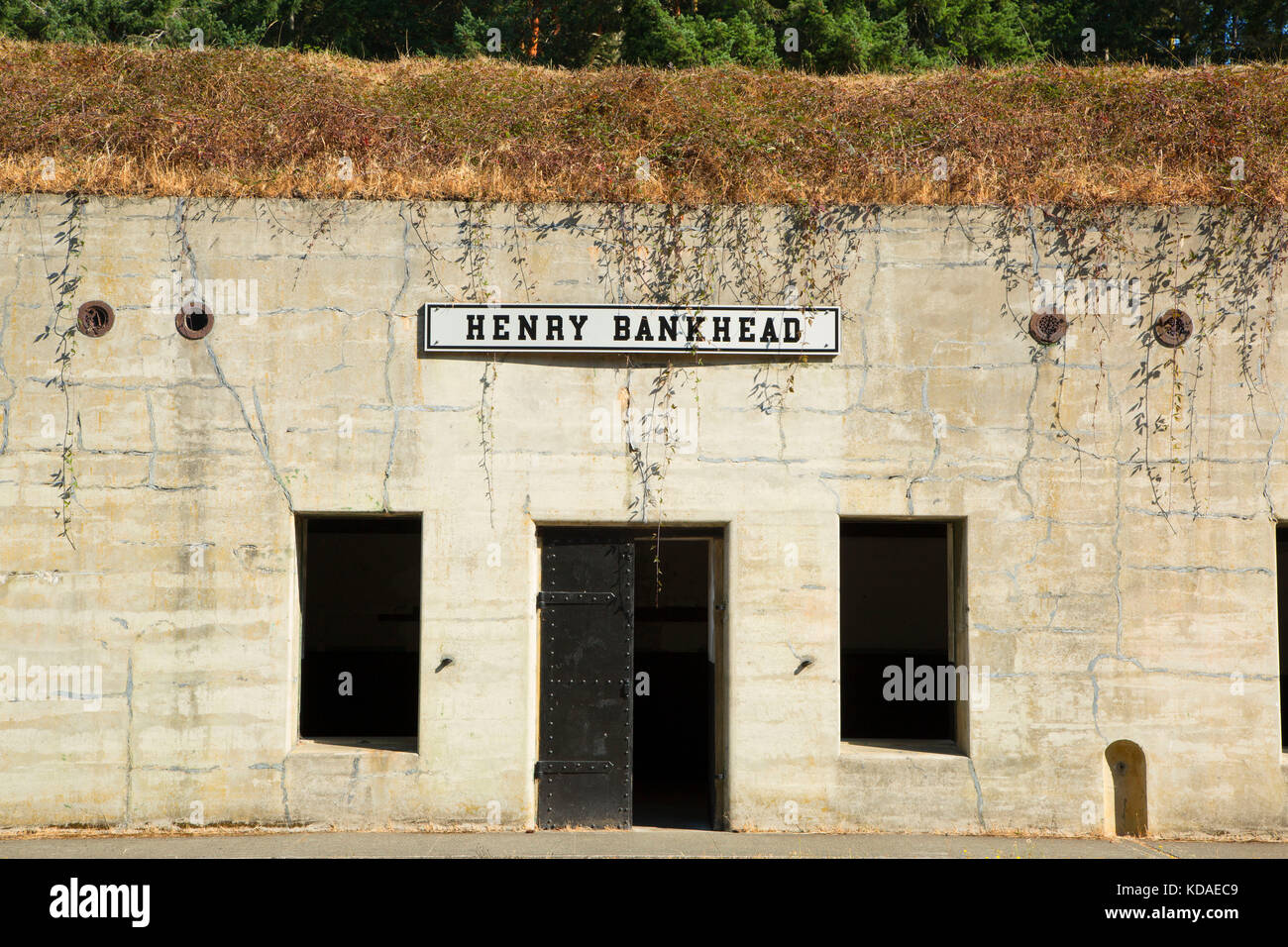 Henry Bankhead bunker, Fort Flagler State Park, Washington Stock Photo ...