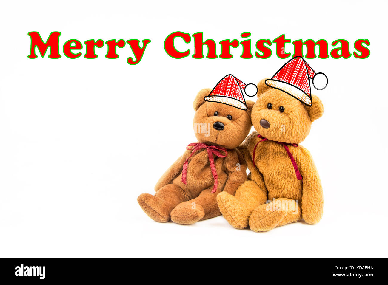teddy bear message "Merry Christmas Stock Photo - Alamy