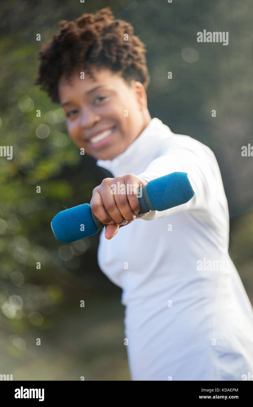 Woman exercising and getting fit Stock Photo - Alamy