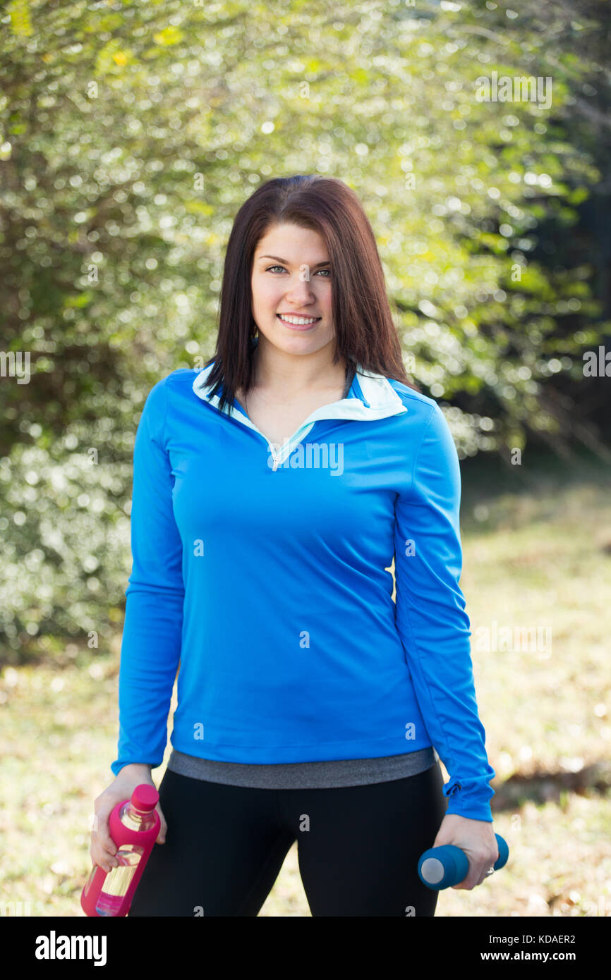 Woman exercising and getting fit Stock Photo - Alamy