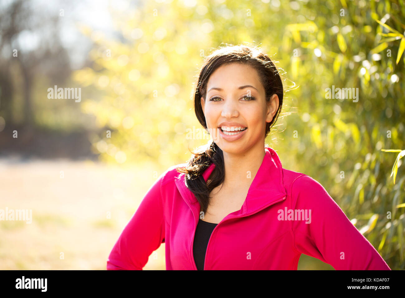Fit woman exercising and working out Stock Photo - Alamy