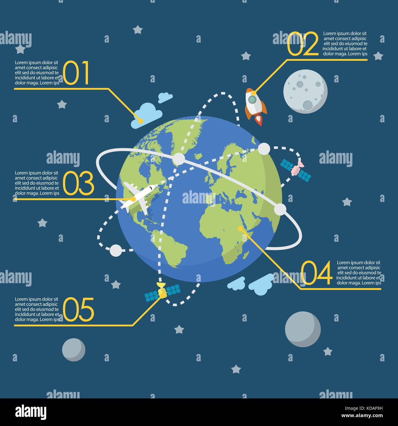 Global network connection infographic. Vector illustration Stock Vector ...