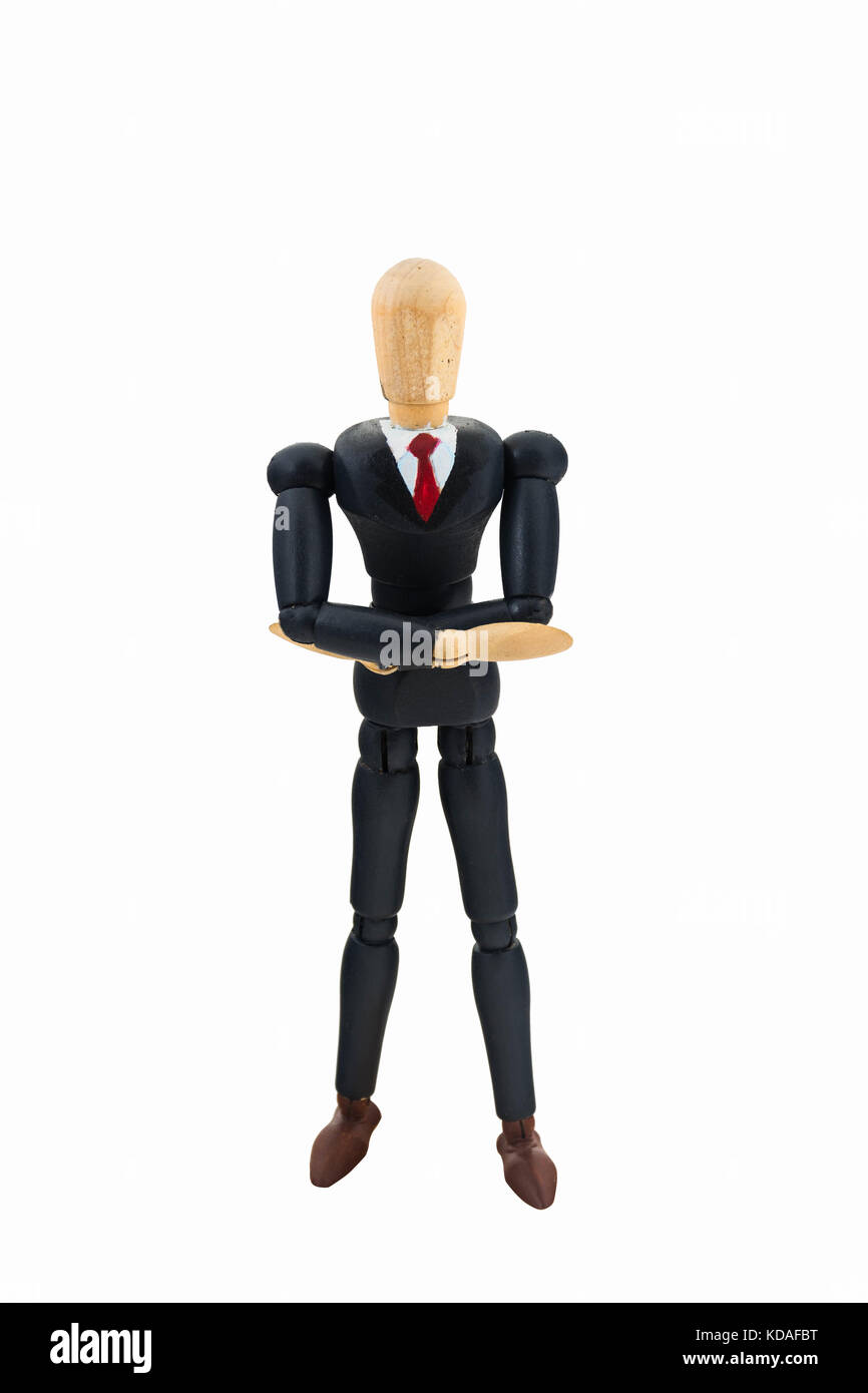 Wood Figure business man Stock Photo - Alamy