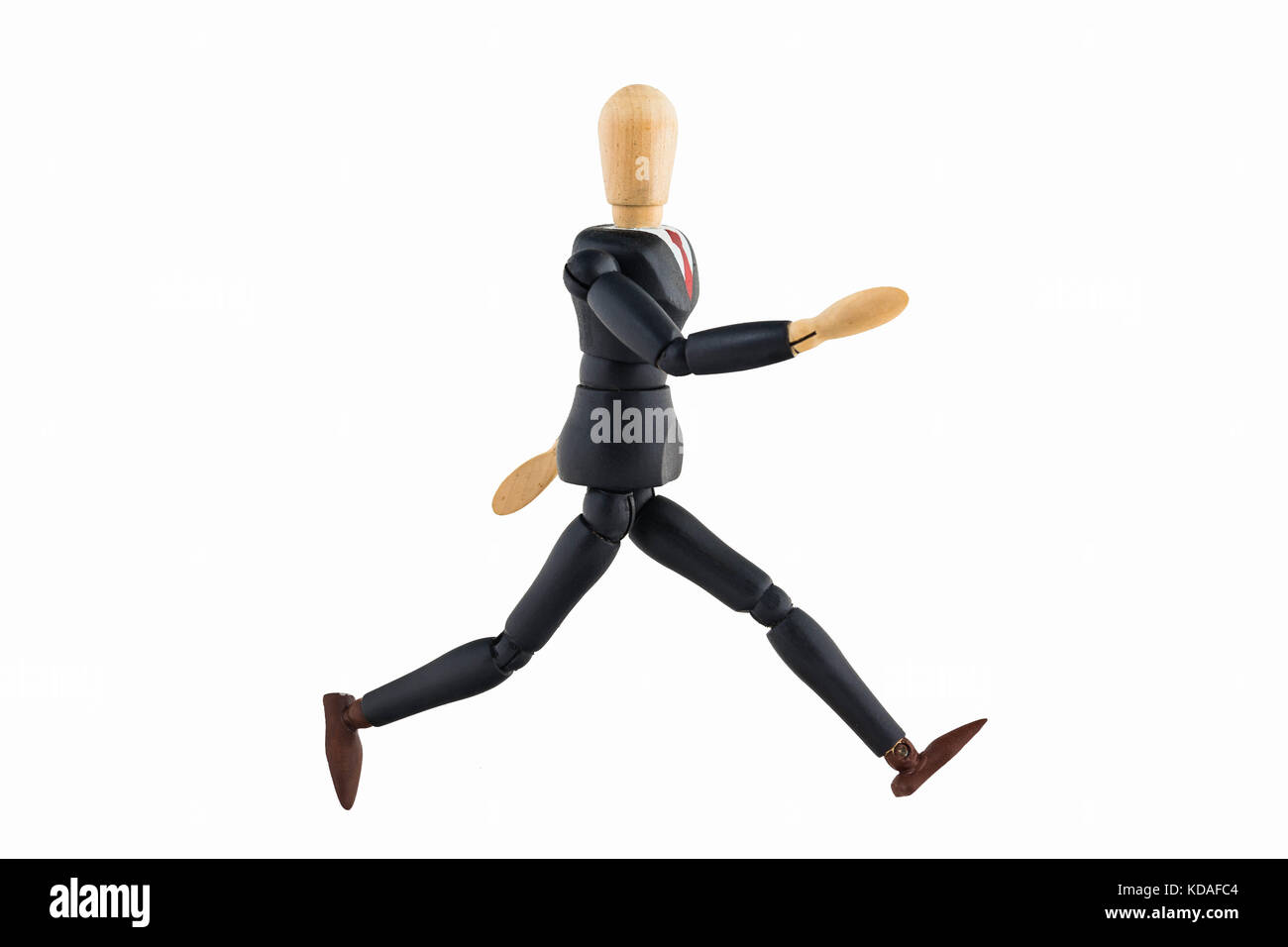 Wood Figure business man Stock Photo - Alamy