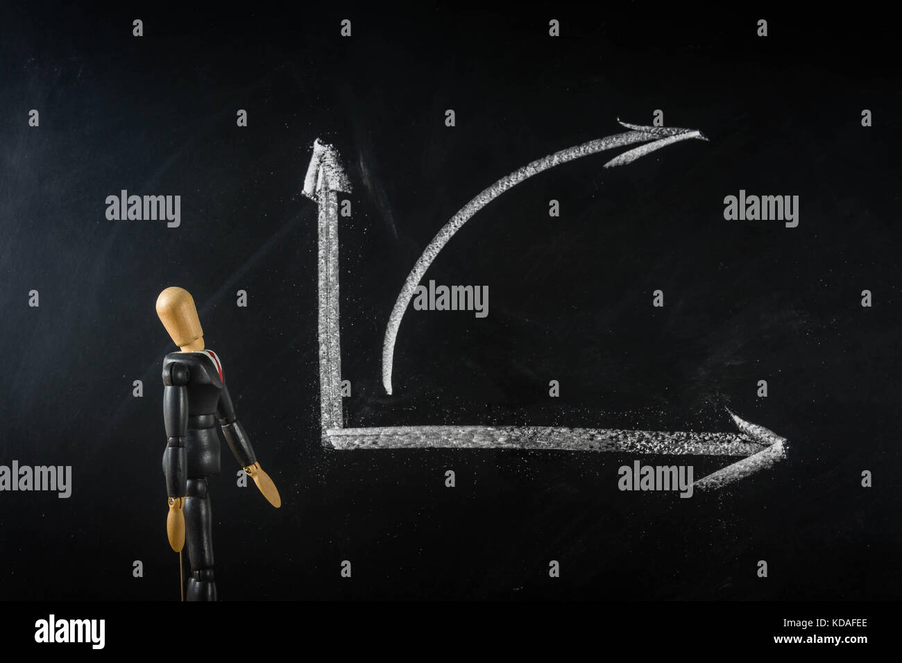 Wood Figure business man with graph symbol ,black ground black broad ...