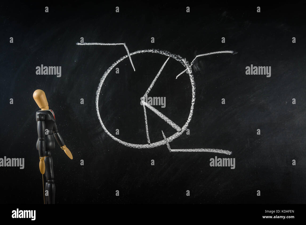 Wood Figure business man with graph symbol ,black ground black broad ...