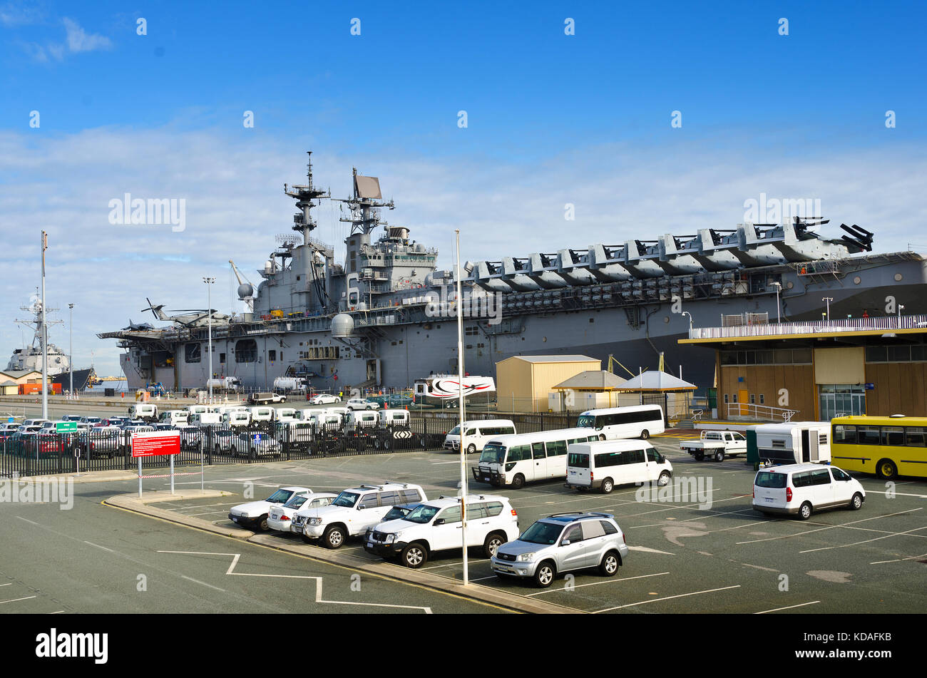 Visiting foreign warships in Port of Fremantle for naval exercises and ...