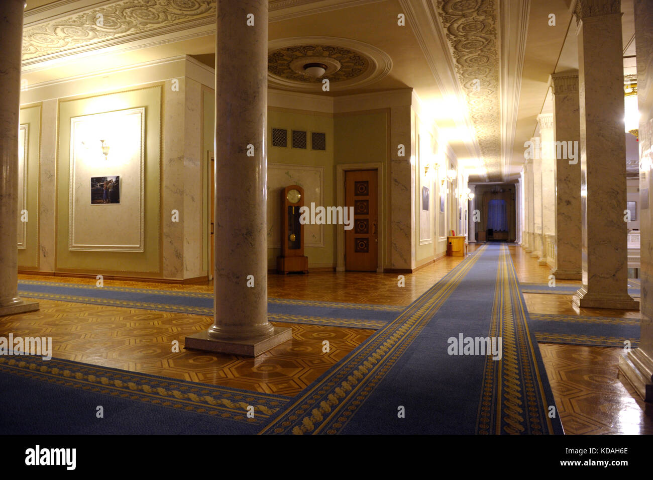 Interior view of lobby of Ukrainian parliament, second floor. October ...