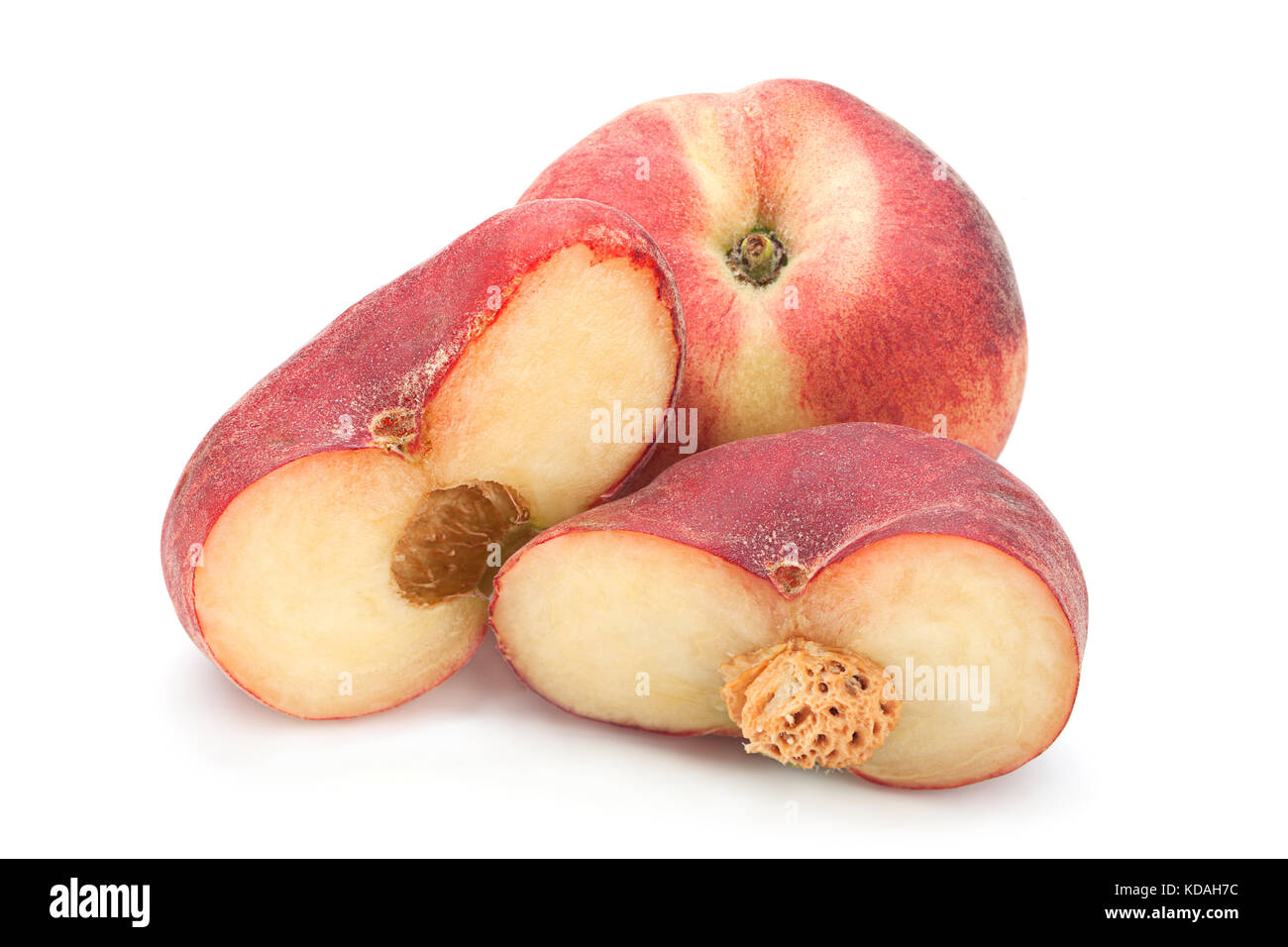 Figs peach fruit closeup isolated on white background Stock Photo - Alamy