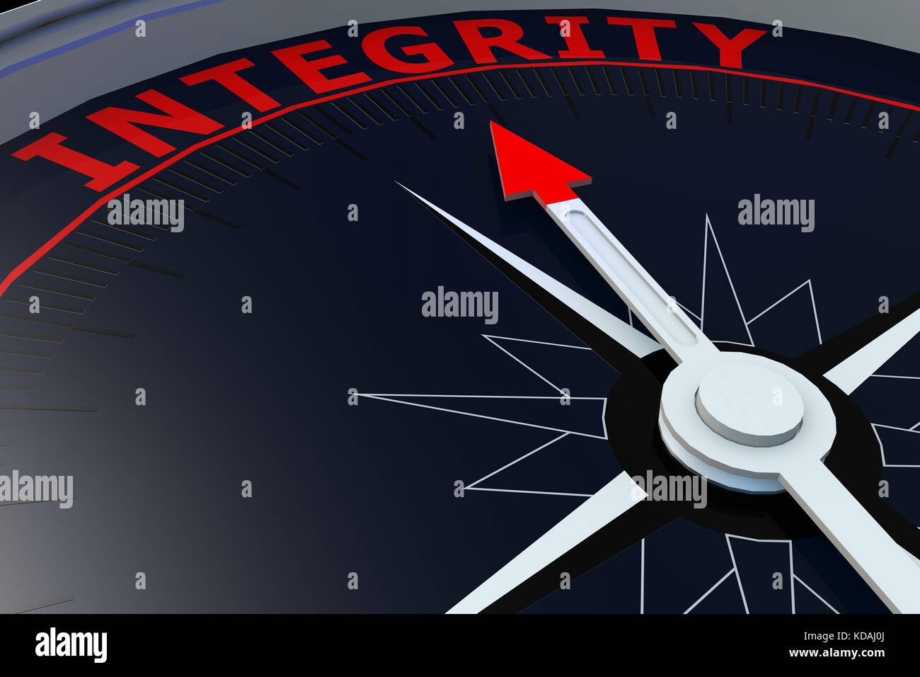 Black compass with integrity word on it, 3D rendering Stock Photo - Alamy
