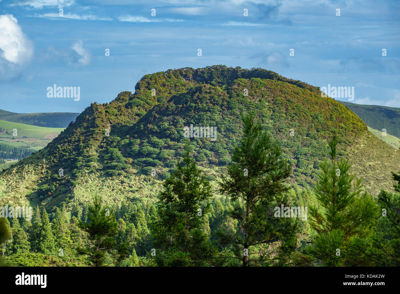 Volcano crater in Azores islands, Terceira Stock Photo - Alamy
