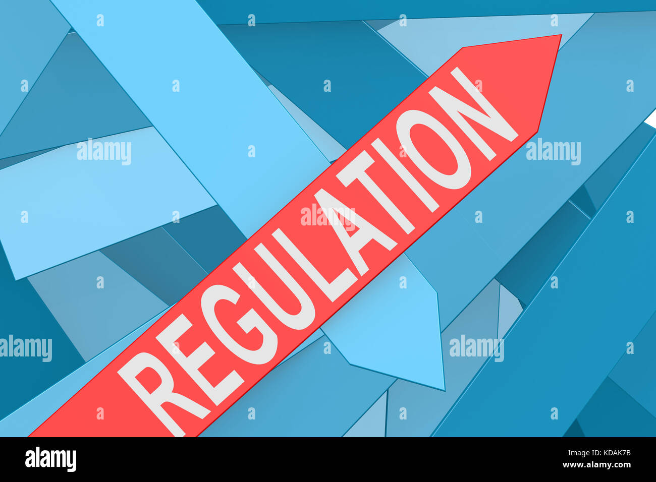 Regulation word on red arrow pointing upward, 3d rendering Stock Photo ...