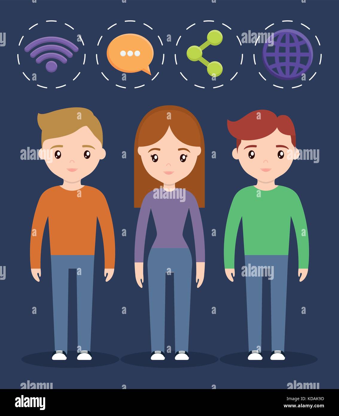 Social network design Stock Vector Image & Art - Alamy