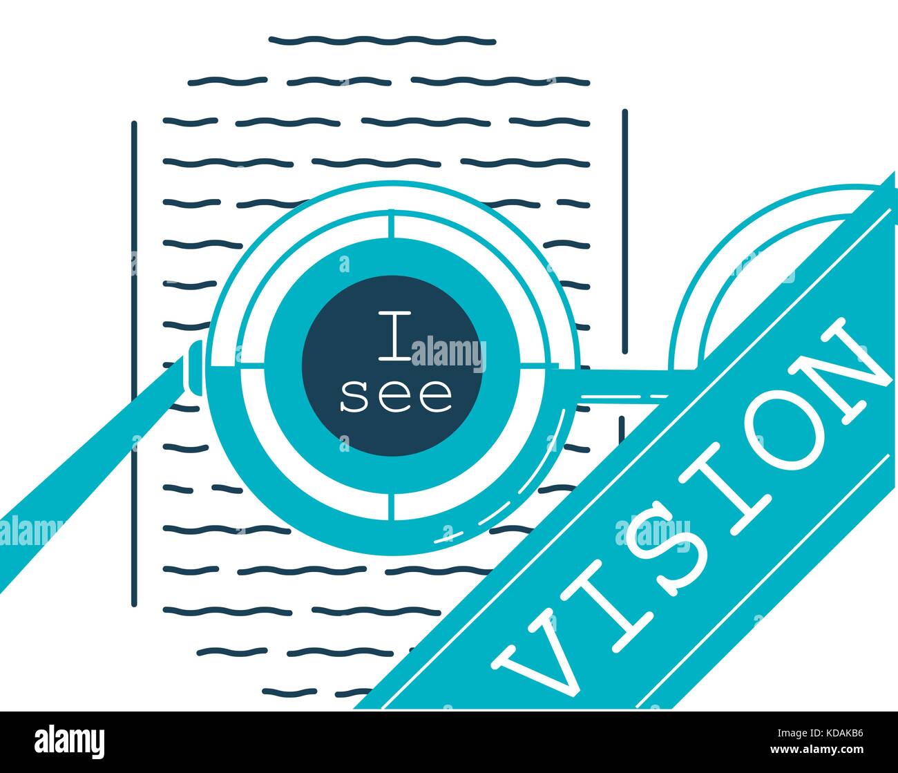 concept of vision recovery, vision correction, in the form of a glasses ...