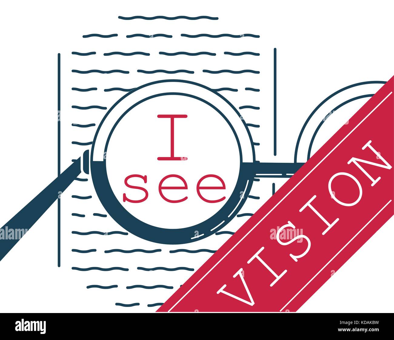 concept of vision recovery, vision correction, in the form of a glasses ...