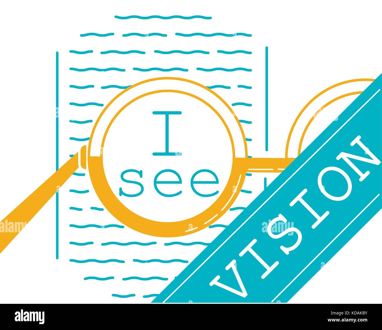 concept of vision recovery, vision correction, in the form of a glasses ...