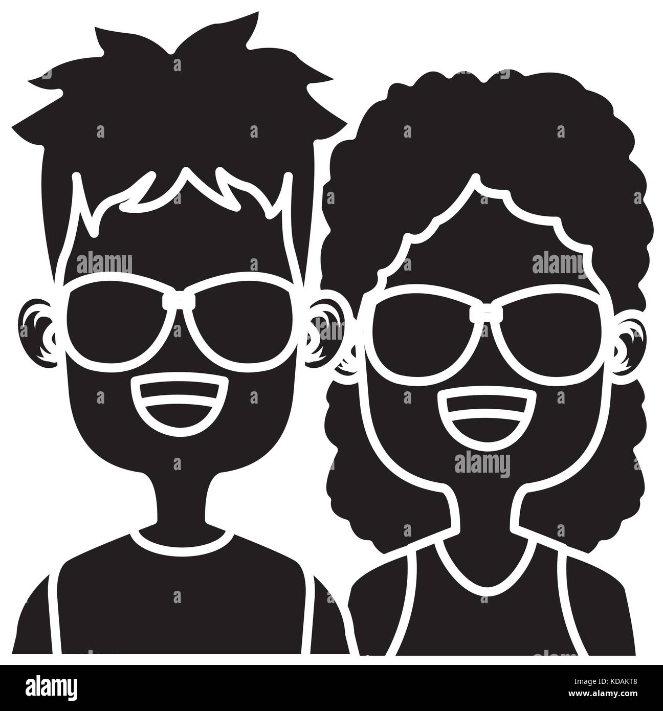 Cute kids friends cartoon Stock Vector Image & Art - Alamy