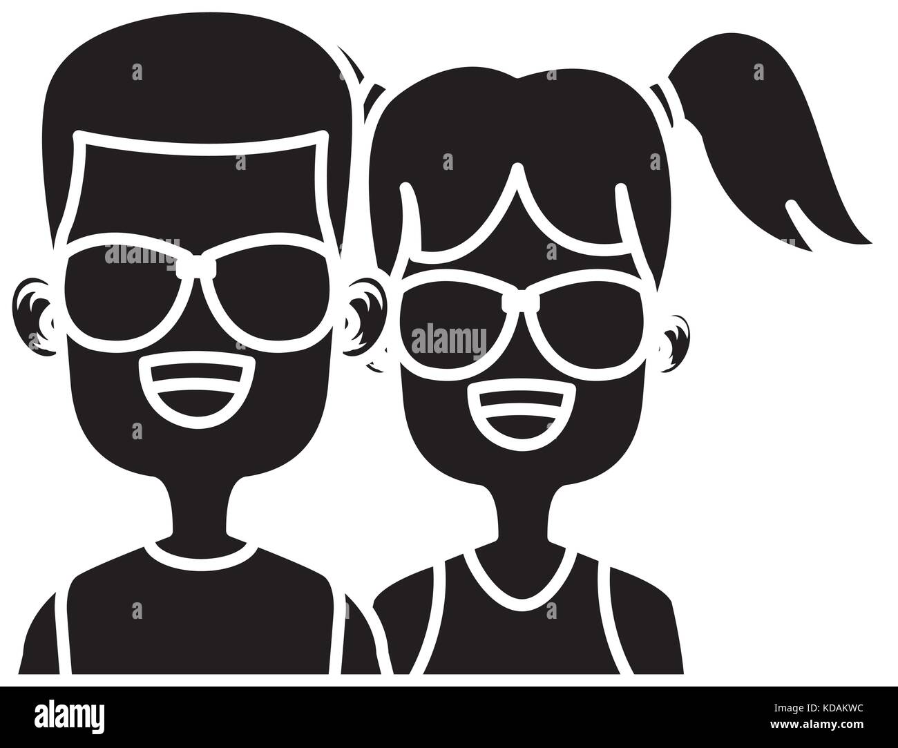 Cute kids friends cartoon Stock Vector Image & Art - Alamy