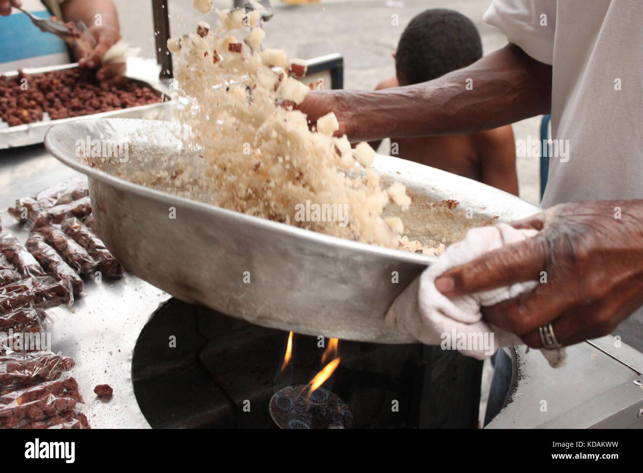 caramelized coconut brazilian street food Stock Photo - Alamy