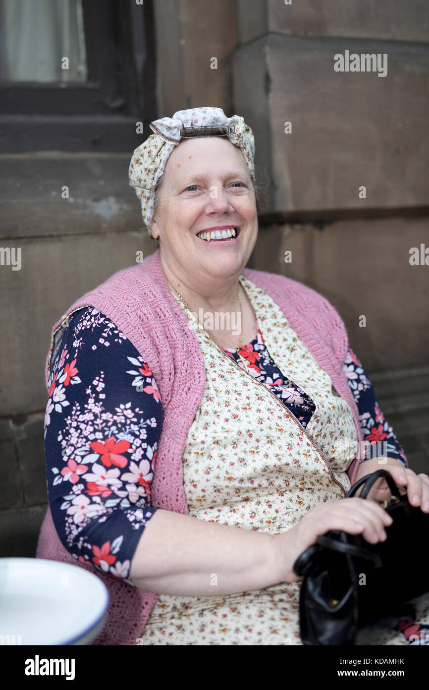 1940's vintage, lady in 40's costume, Welshpool 40's weekend Stock ...