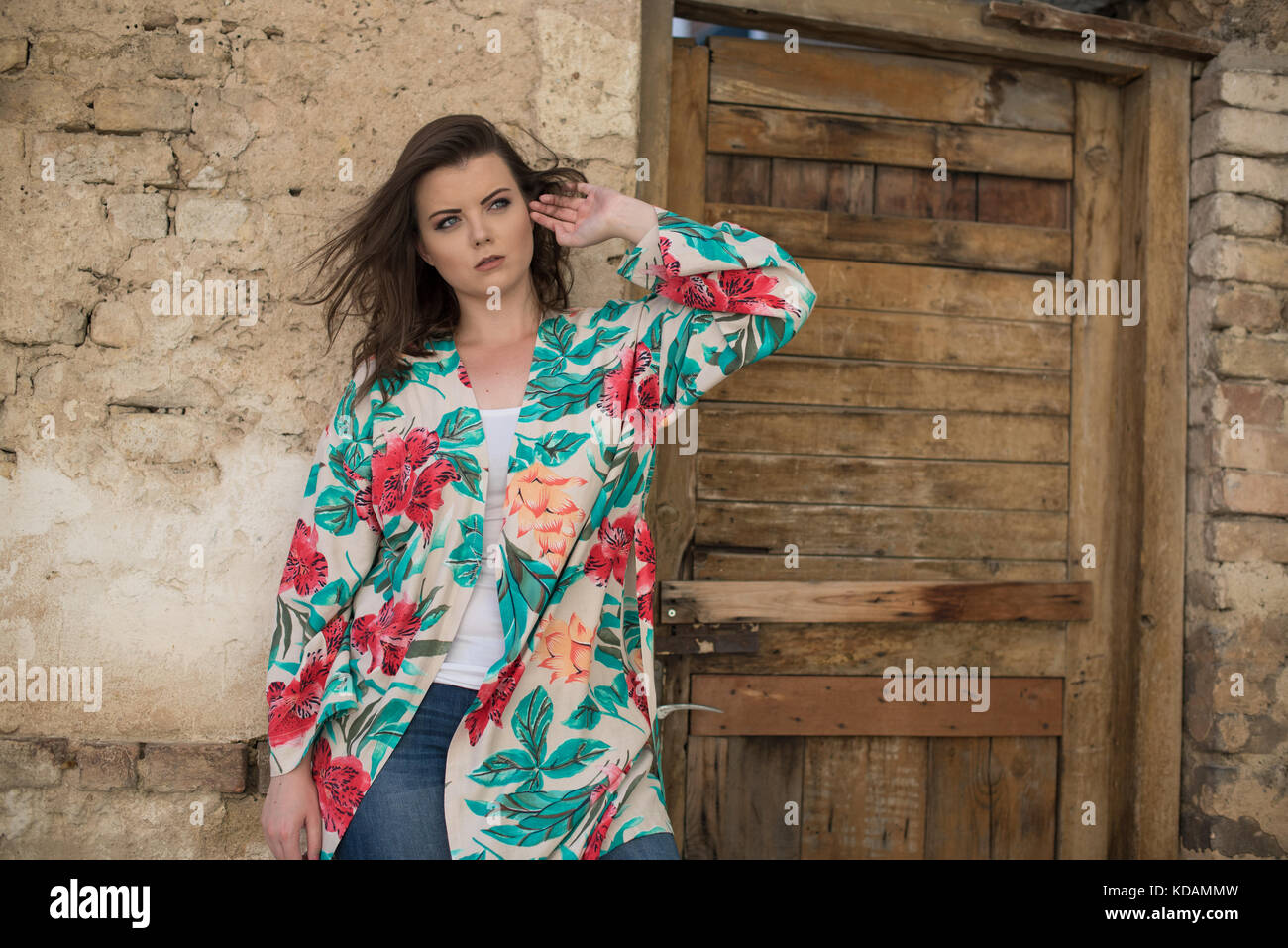 Woman with raised hand hi-res stock photography and images - Alamy