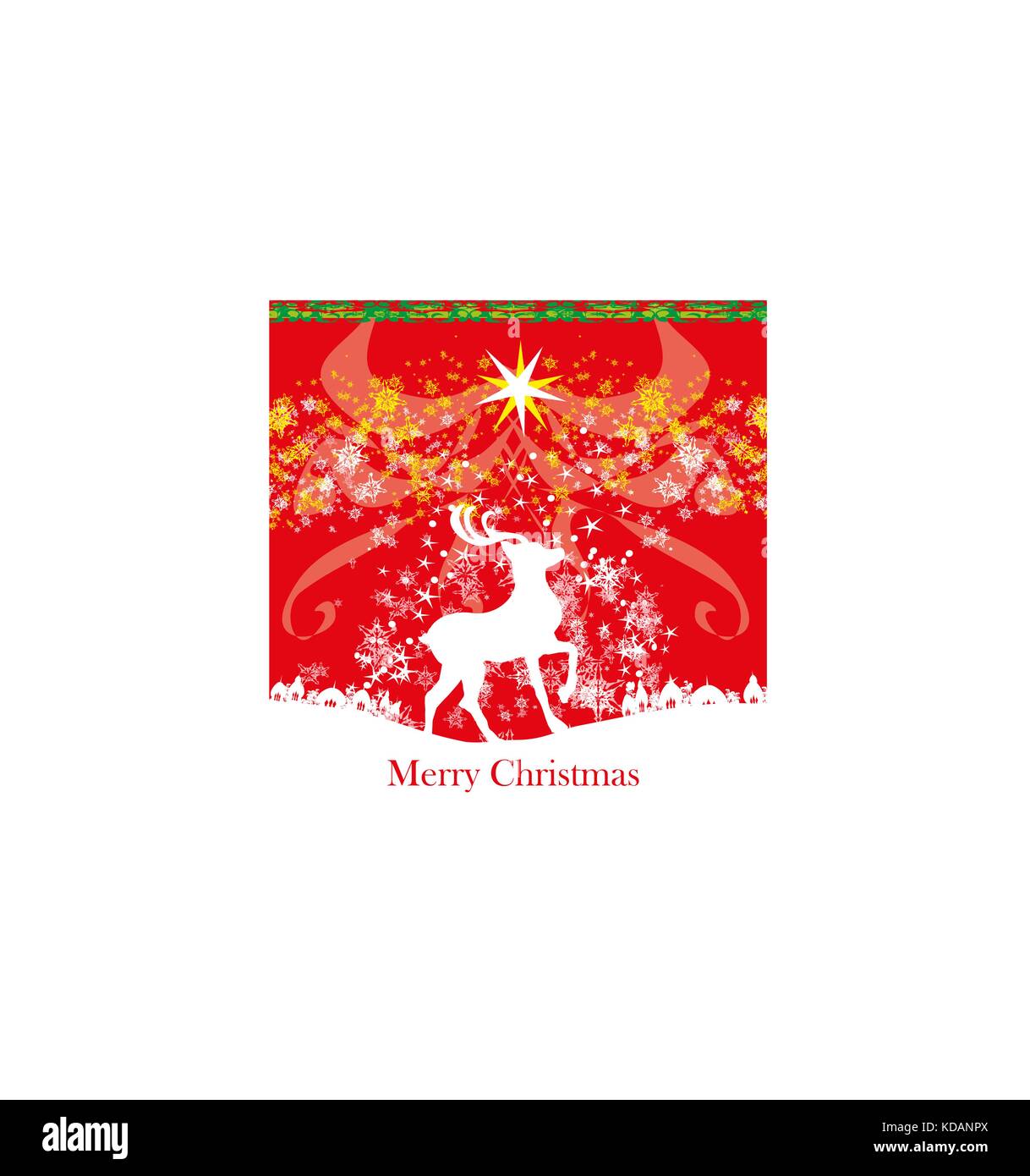 Christmas background snowflakes reindeer Stock Vector Images - Alamy