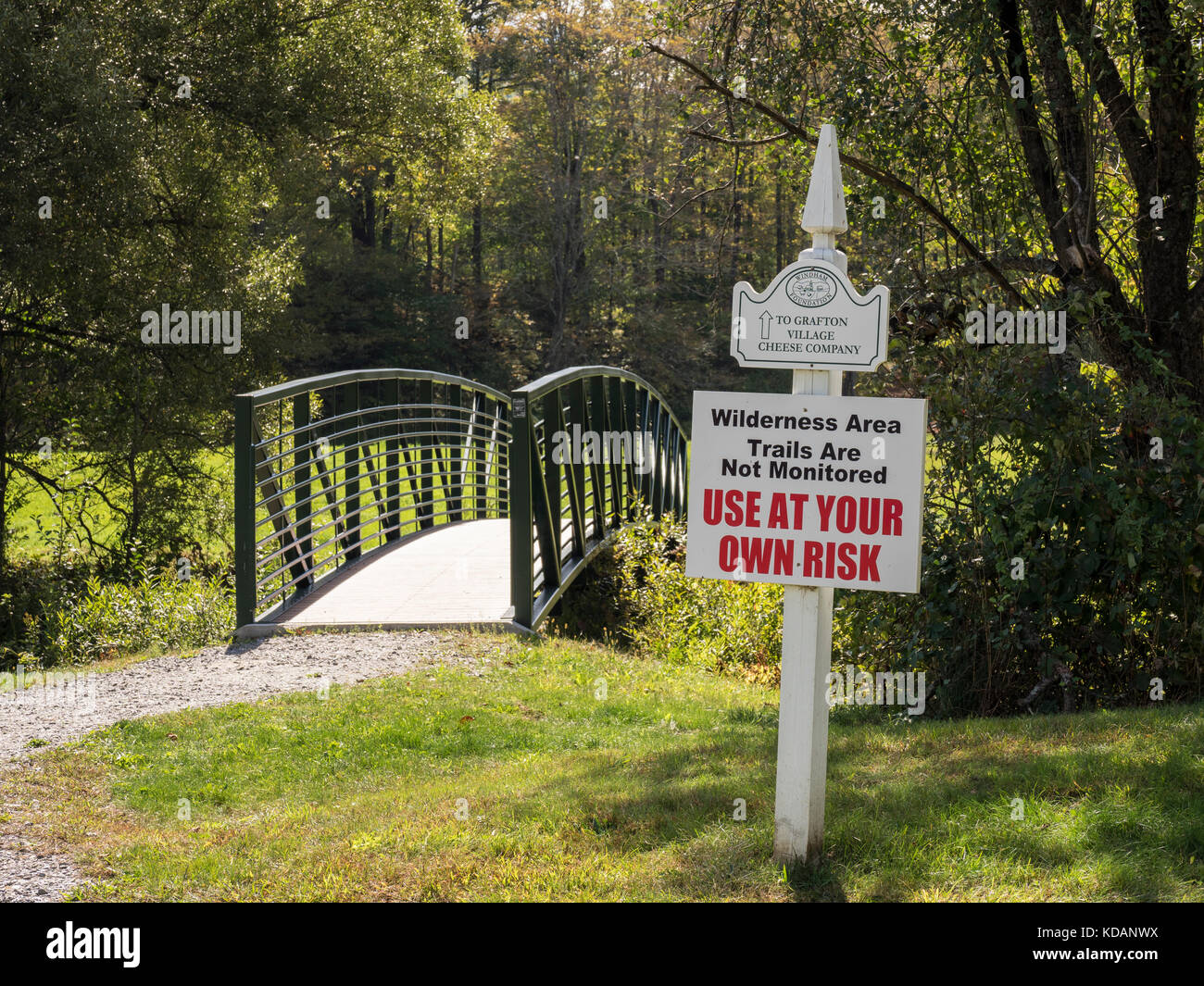 "Wilderness Area" sign, Grafton, Vermont Stock Photo - Alamy