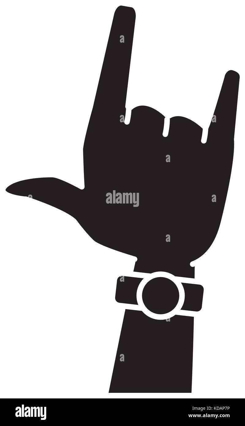 Rock and roll hand symbol icon vector illustration graphic design Stock ...