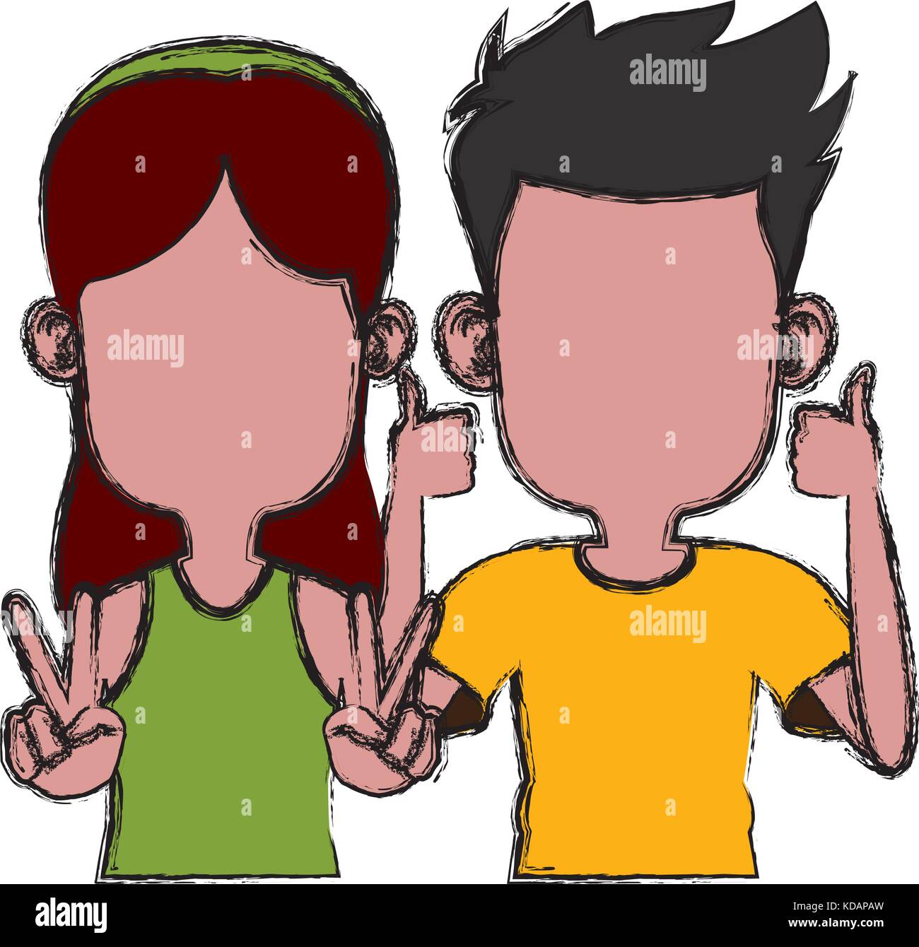 Cute kids friends cartoon icon vector illustration graphic design Stock ...