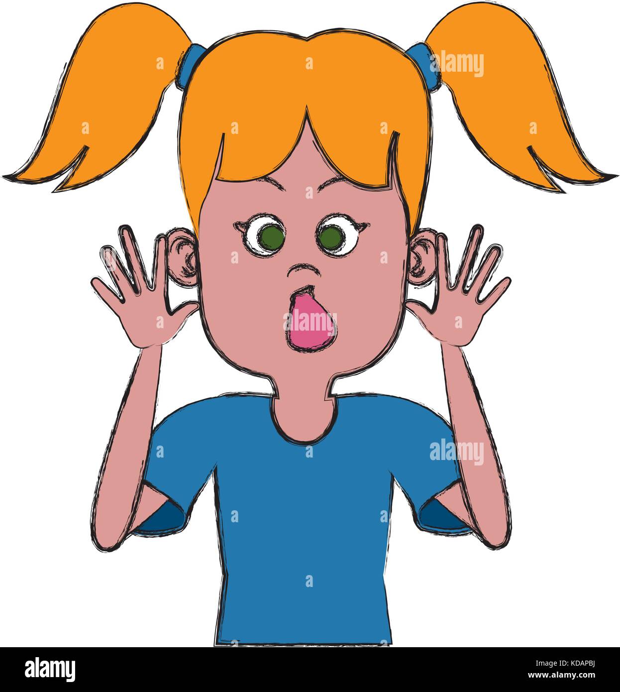 Cute girl cartoon icon vector illustration graphic design Stock Vector ...