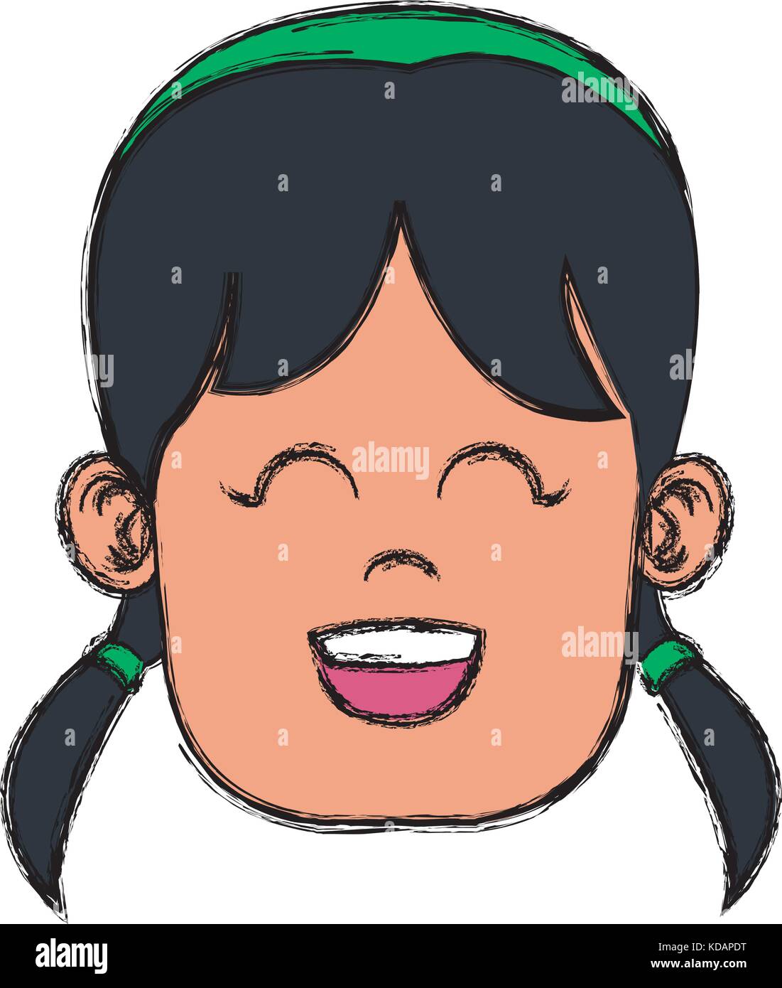 Cute girl face icon vector illustration graphic design Stock Vector ...