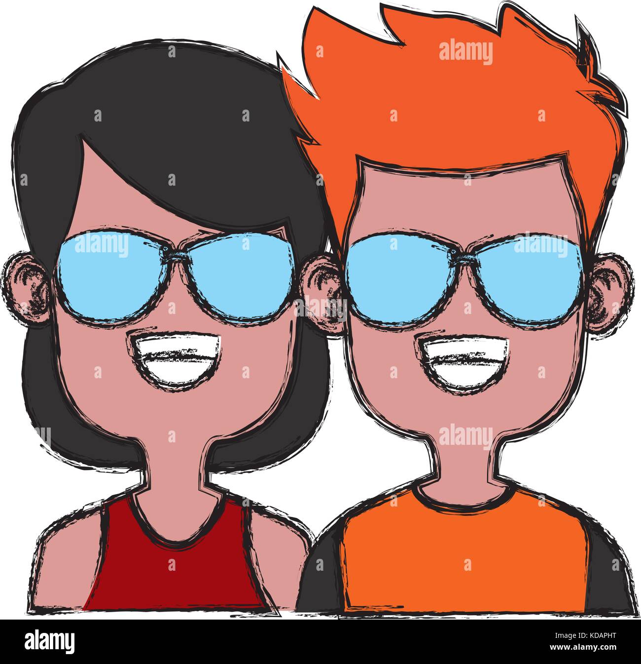 Cute kids friends cartoon icon vector illustration graphic design Stock ...