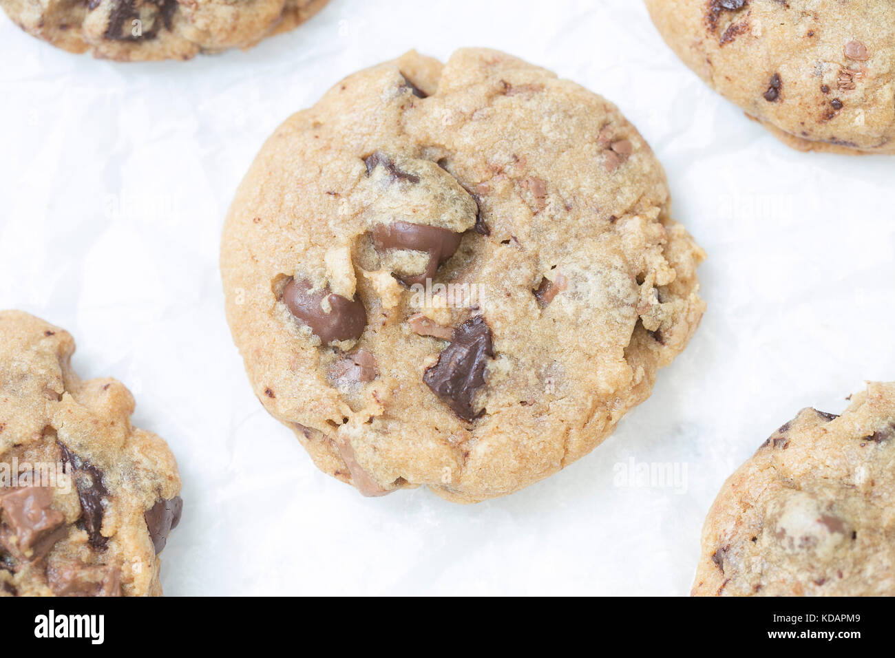 Overhead view chocolate cookies hi-res stock photography and images - Alamy