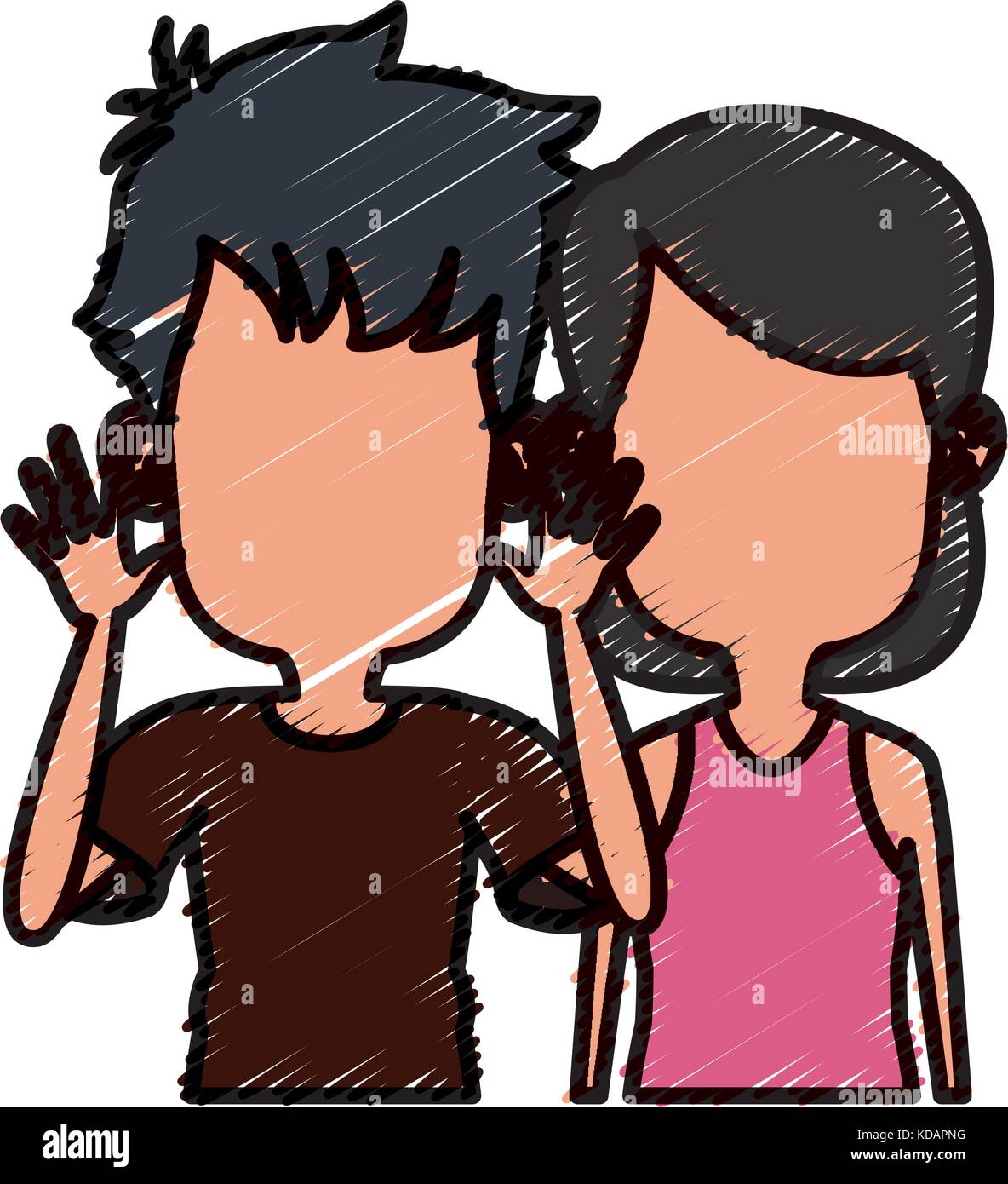 Cute kids friends cartoon icon vector illustration graphic design Stock ...
