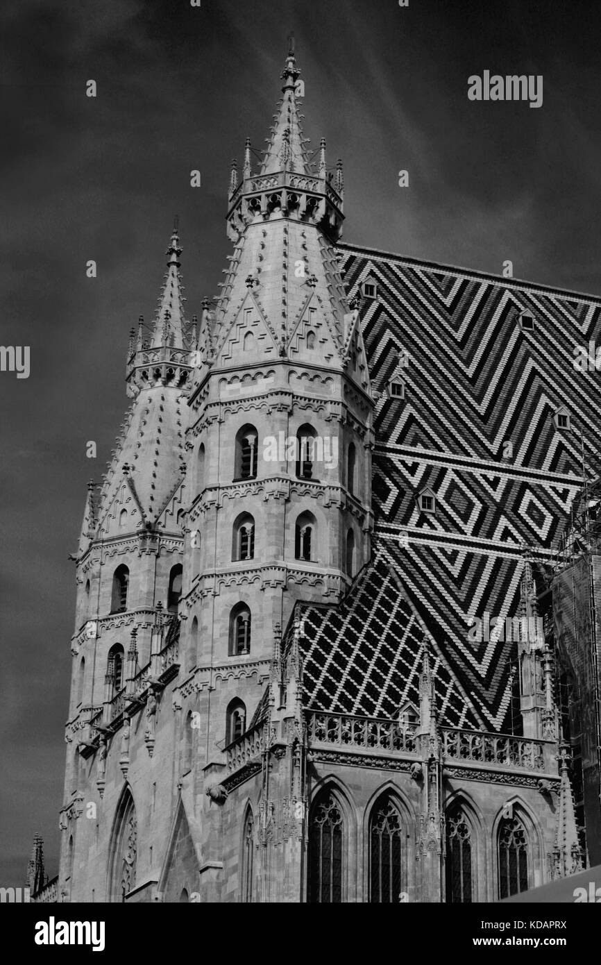 Stephansdom vienna spire Black and White Stock Photos & Images - Alamy
