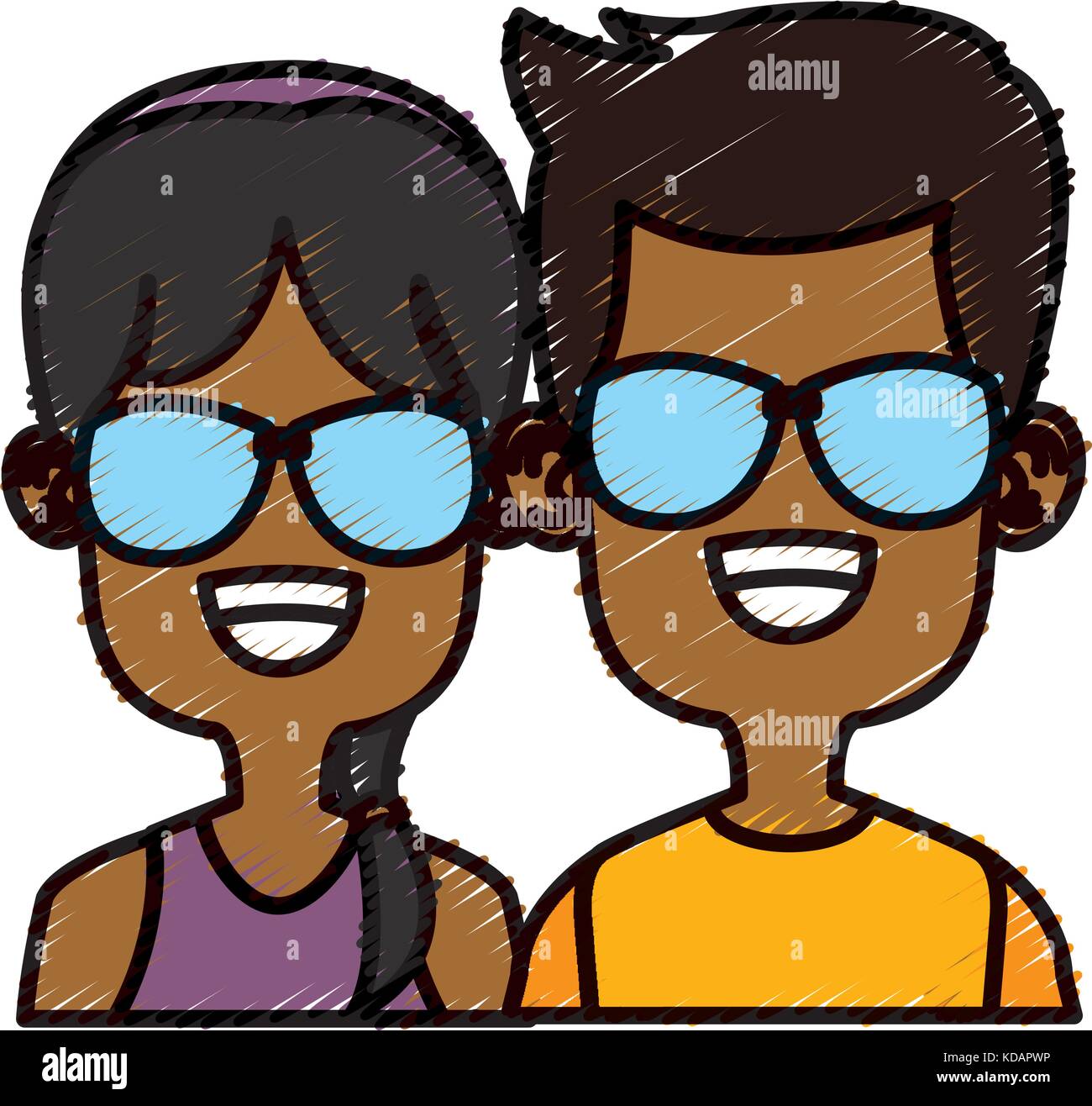 Cute kids friends cartoon icon vector illustration graphic design Stock ...