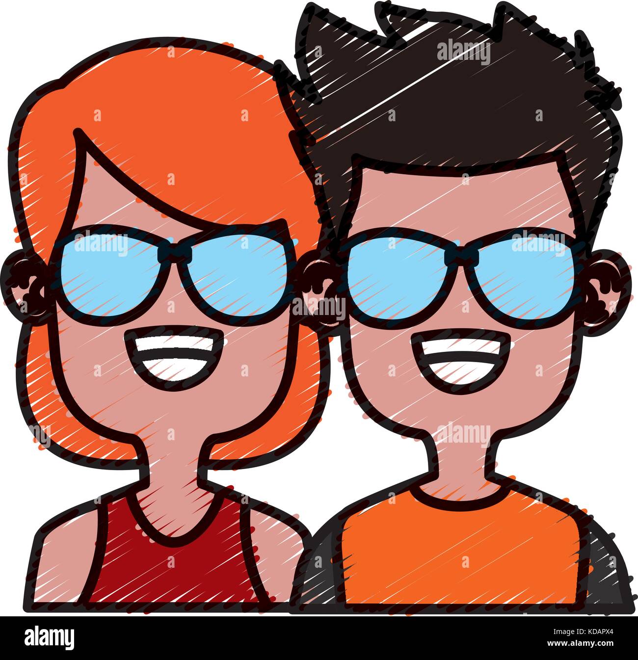 Cute kids friends cartoon icon vector illustration graphic design Stock ...