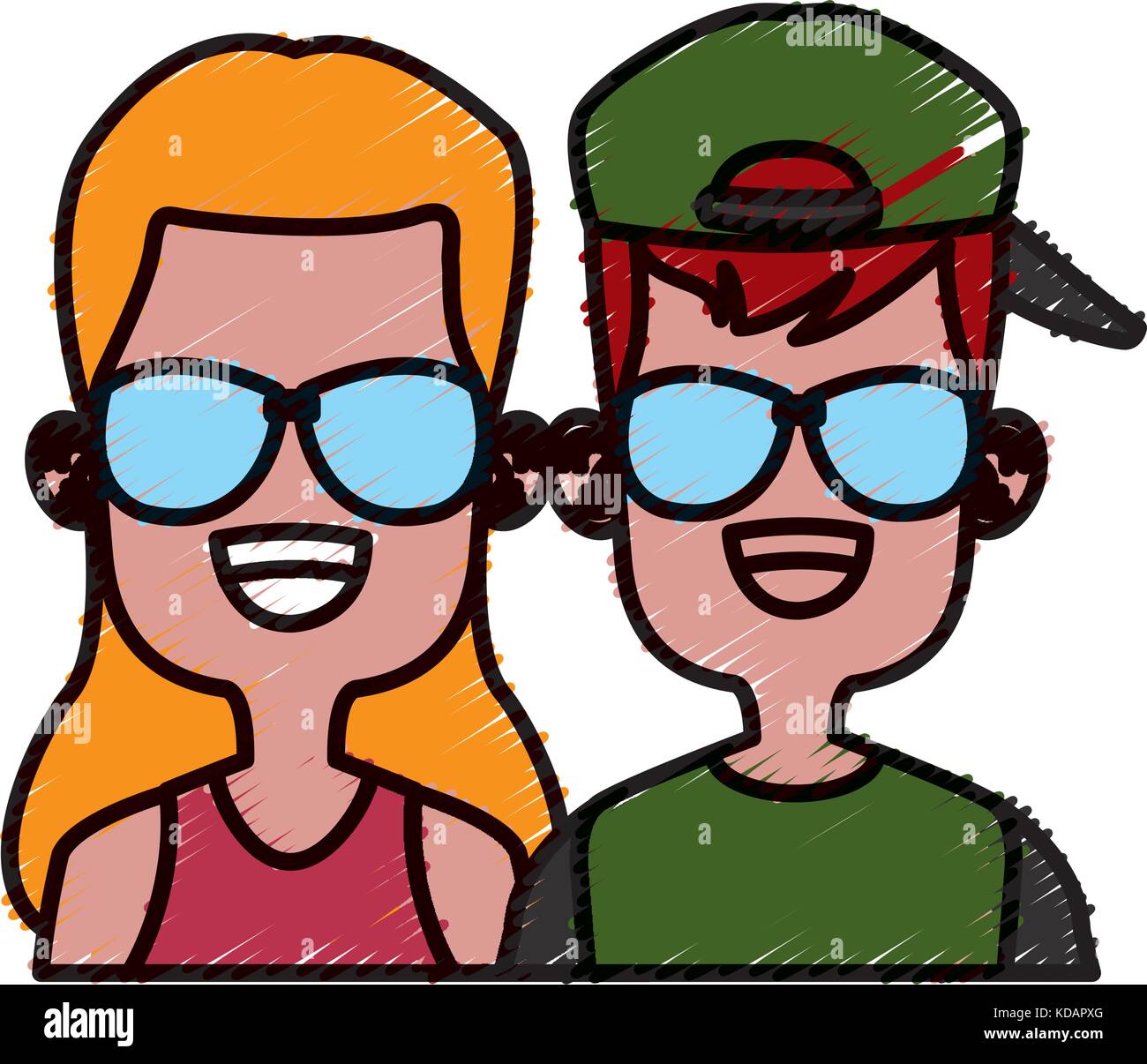 Cute kids friends cartoon icon vector illustration graphic design Stock ...