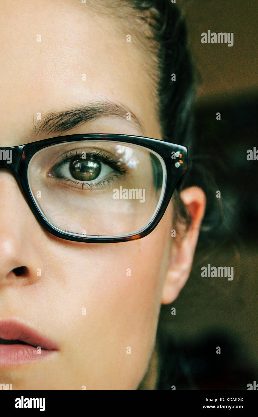 Woman with spectacles hi-res stock photography and images - Alamy