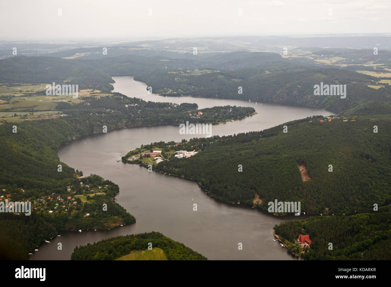 water reservoir in Czech republic - Slapy Stock Photo - Alamy